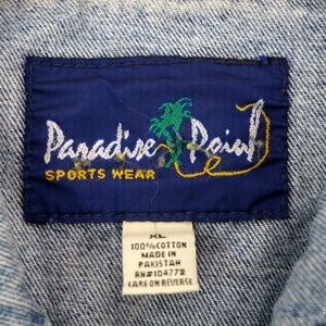 Paradise Point | Jackets & Coats | Vtg 9s Mens Security Denim Jacket Xl ...